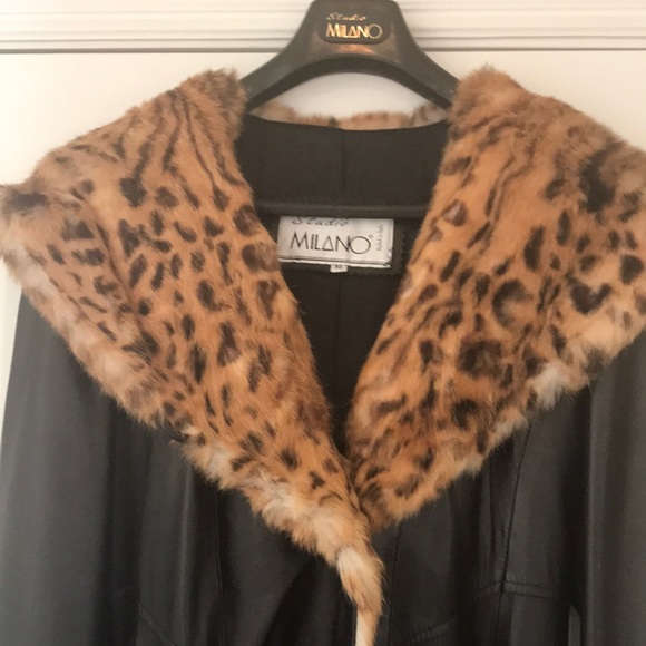 Milano | Jackets & Coats | Beautiful Long Black Leather Coat By Milano ...